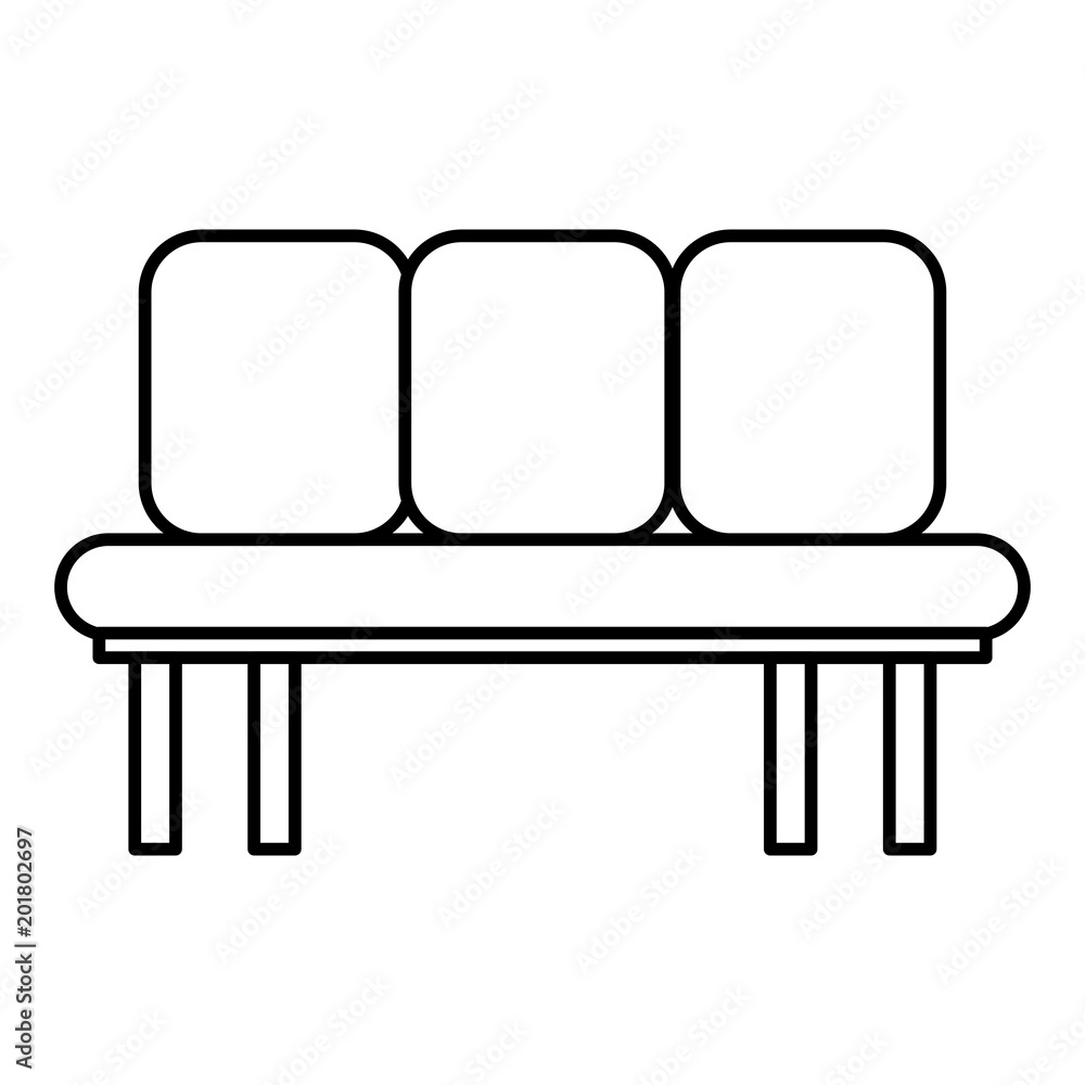 waiting room chairs icon vector illustration design Stock Vector ...
