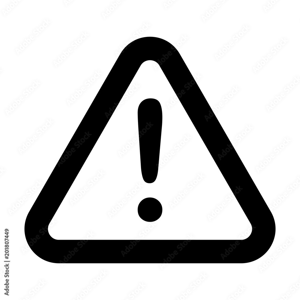 caution sign outline vector Stock Vector | Adobe Stock