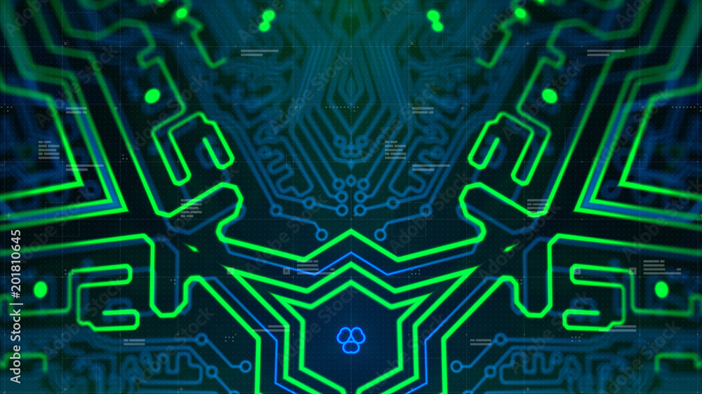 Dark green color Light Abstract Technology background for computer ...