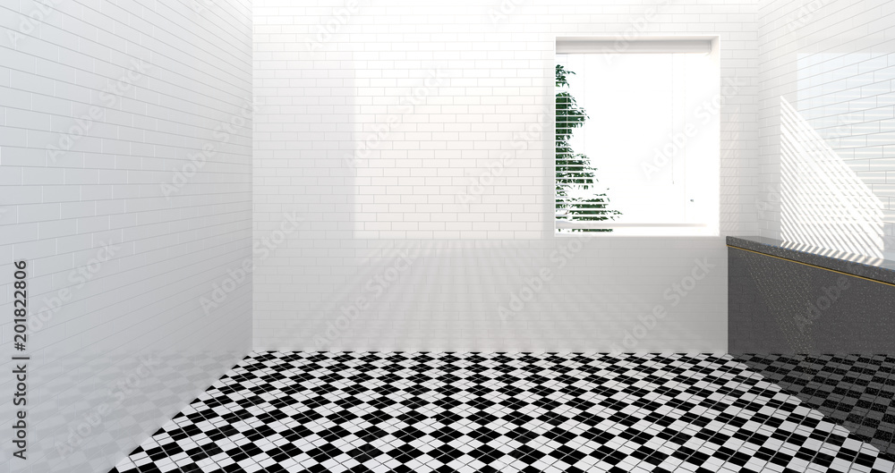 empty toilet,shower, bathroom interior,shower,room white wall 3d ...