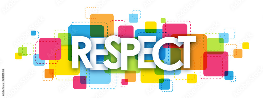 RESPECT colourful letters icon Stock Vector | Adobe Stock