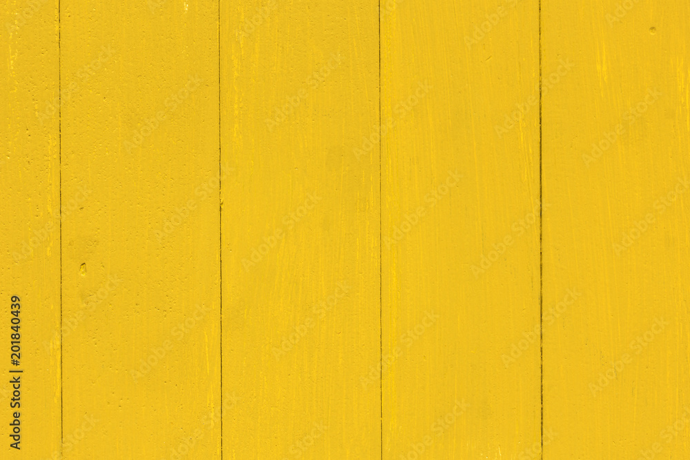 Table made by old yellow wood planks . Timber texture or background ...