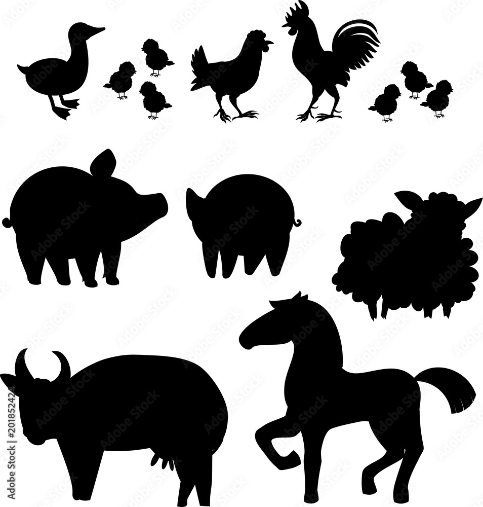 Farm Cartoon Background Black And White