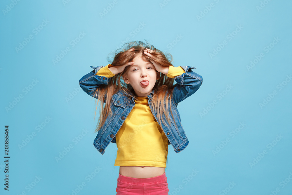 The squint eyed teen girl with weird expression Stock Photo | Adobe Stock