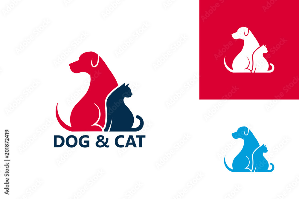 Dog And Cat Logo Template Design Vector, Emblem, Design Concept ...