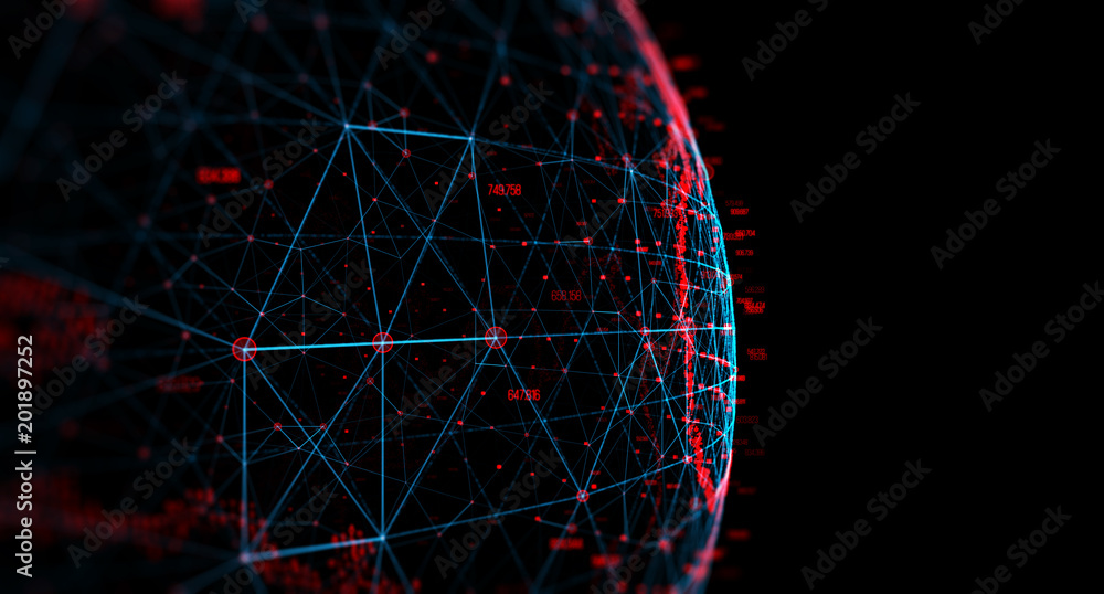 Global International Connectivity Background/Connection lines Around ...