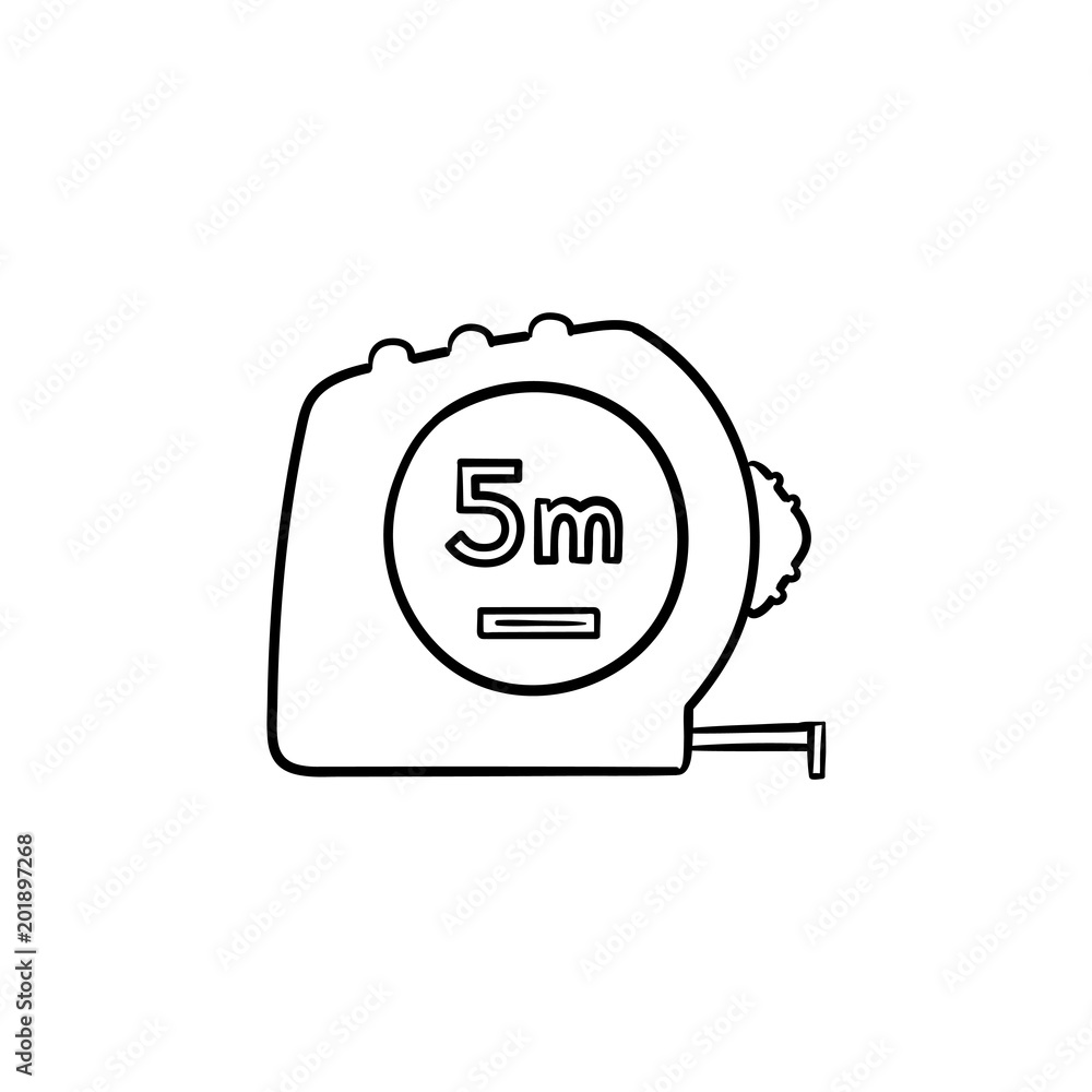 Tape measure hand drawn outline doodle icon Stock Vector | Adobe Stock