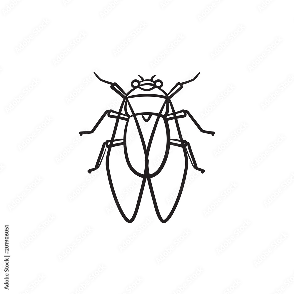 Fly hand drawn outline doodle icon. Insect fly vector sketch ...
