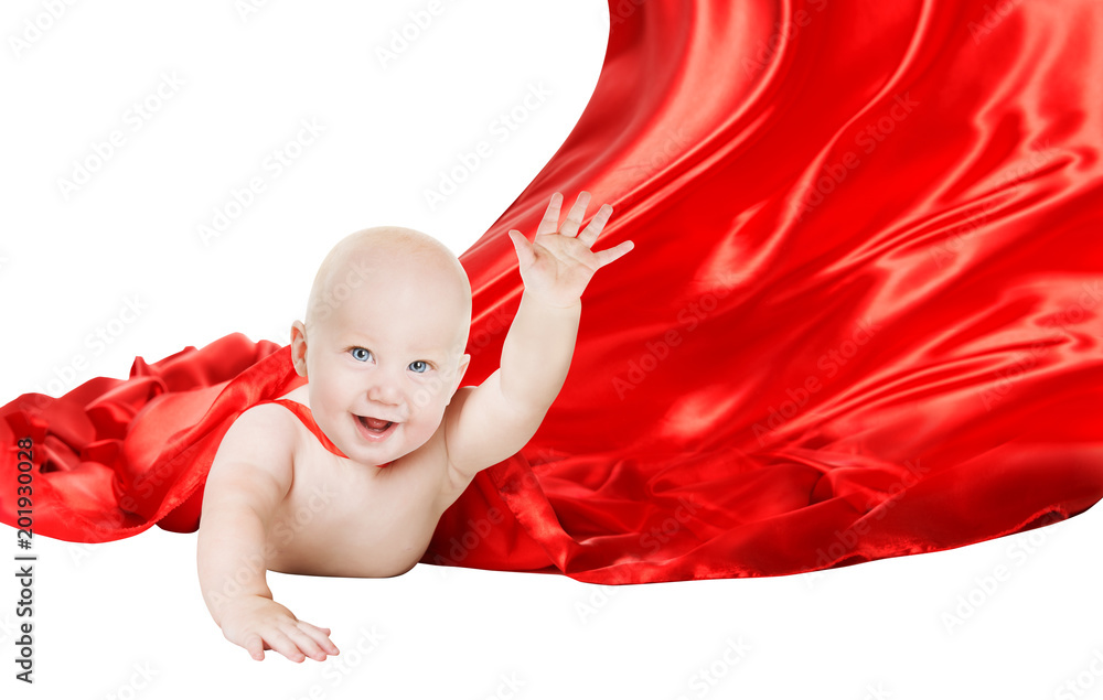 Baby Superhero, Super Hero Child Flying in Red Superman Cape, six ...