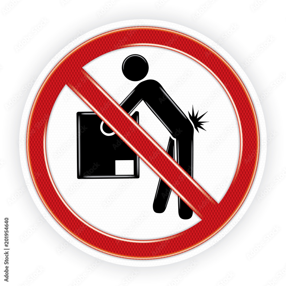 Vector and illustration graphic style,Do Not Lift Prohibition Symbol ...