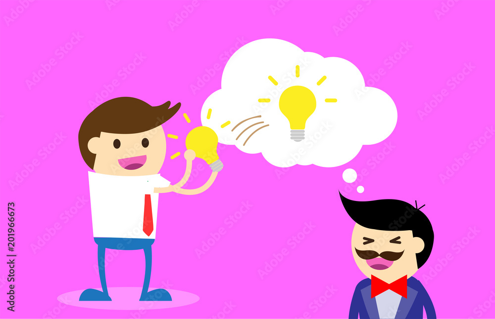 Sharing Ideas Cartoon