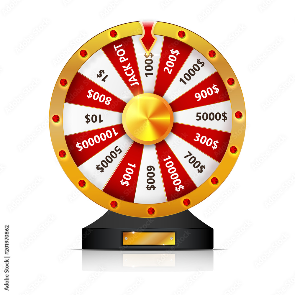 wheel of fortune isolated vector object on white background. Stock ...