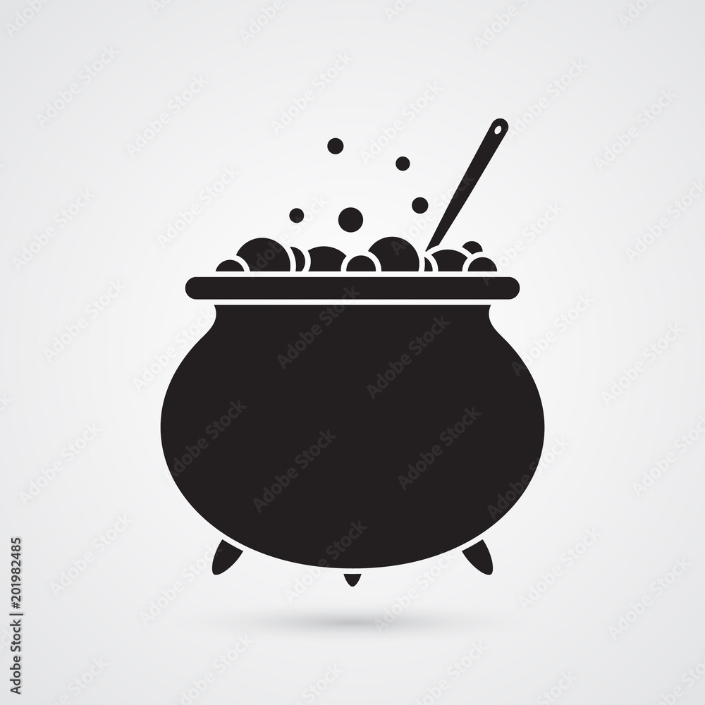 Witch Cauldron Silhouette Clipart