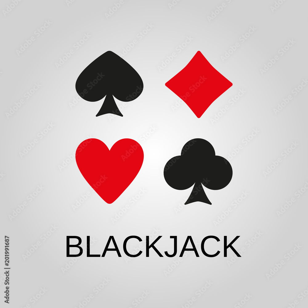 Blackjack icon. Blackjack symbol. Flat design. Stock - Vector illustration Stock Vector | Adobe ...