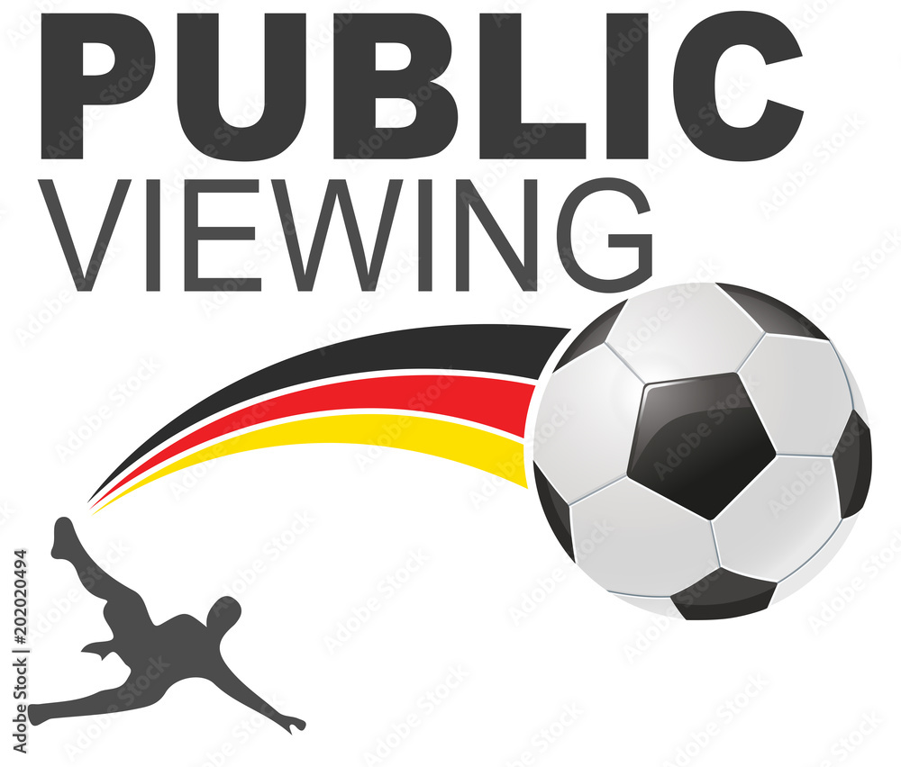 Public Viewing Germany 2018 kick Stock Vector | Adobe Stock