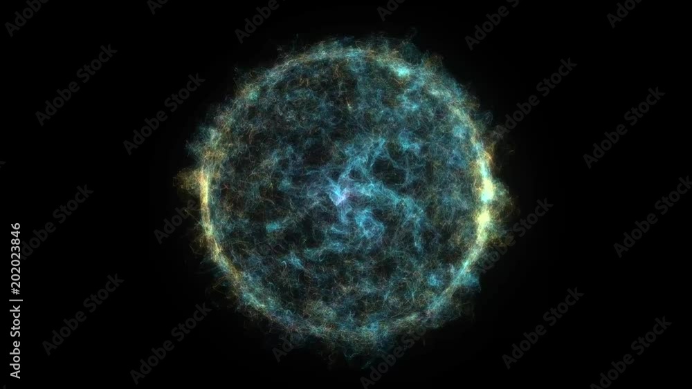 Video Stock Abstract motion graphics isolated colorful sphere in space ...