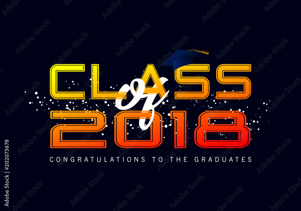 Graduation label. Vector text for graduation design, congratulation ...