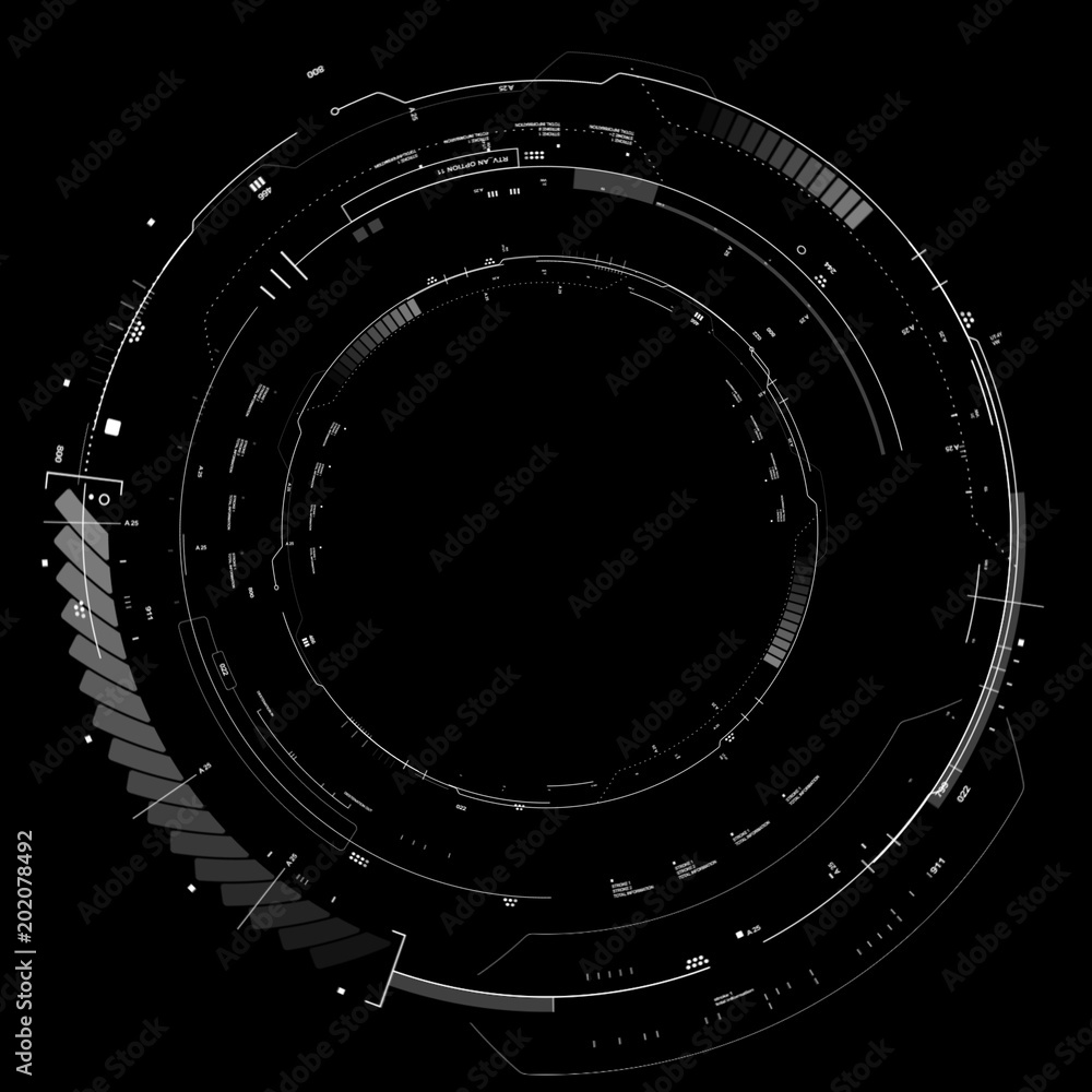 circle hud display Stock Photo | Adobe Stock