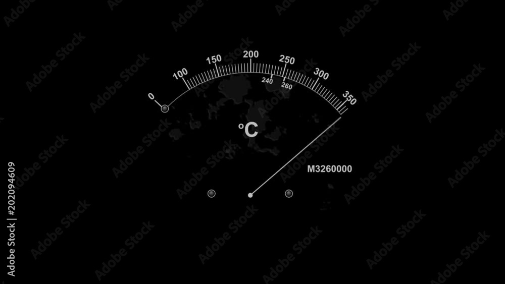 Stockvideo A pop art 3d rendering of a half circular temperature gauge ...