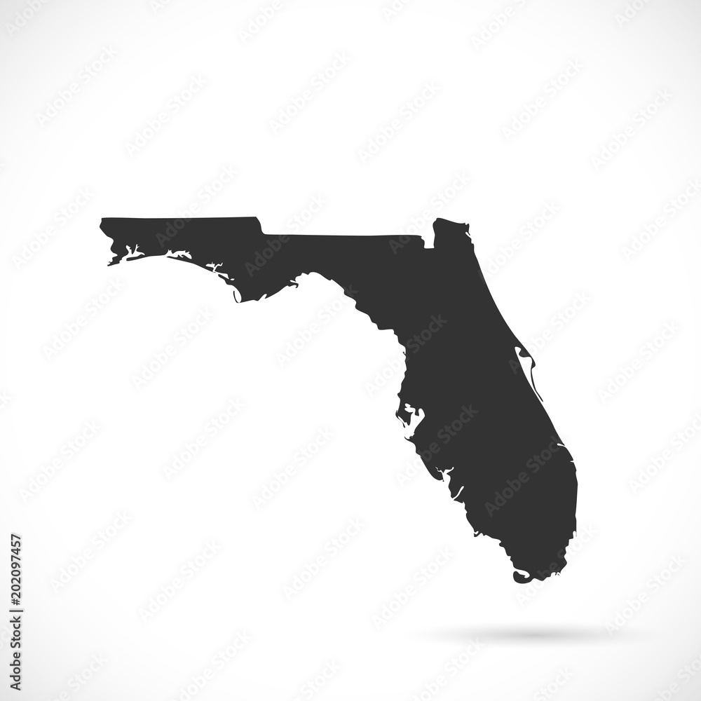 Florida Map Illustration Stock Vector | Adobe Stock