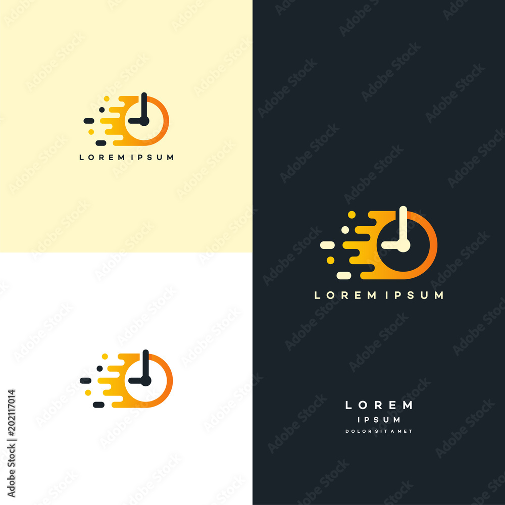 Time management vector logo design, Fast Time logo designs vector ...