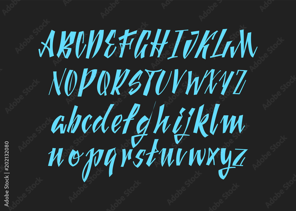 Calligraphic Vector Script Font Handwritten Brush Style Modern
