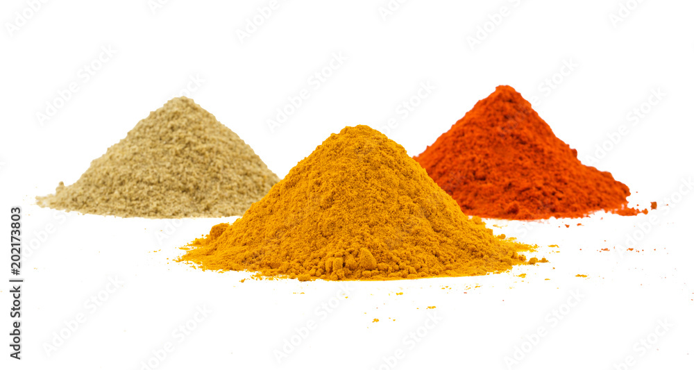 Indian Heap of Colourful Spices Also Know as Red Chilli Powder ...