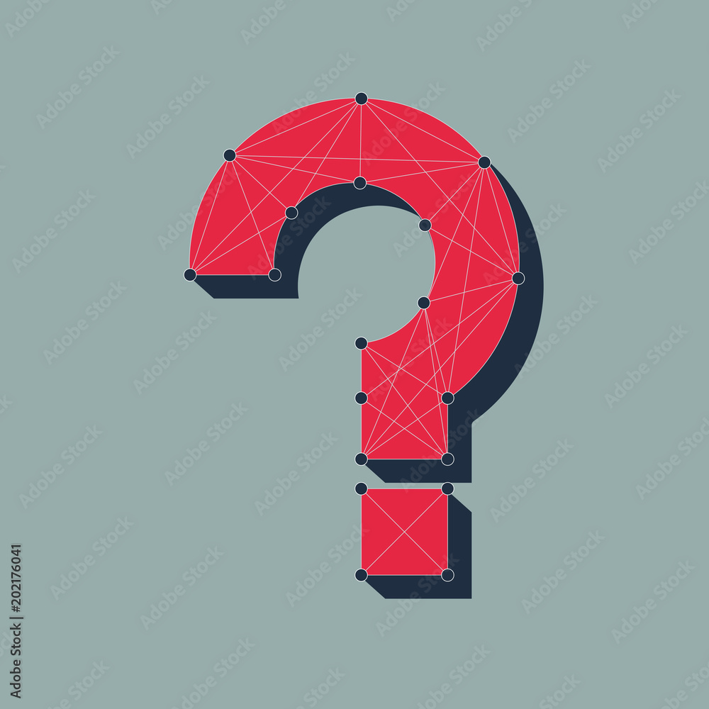 Question mark symbol, network Illustration Stock Vector | Adobe Stock