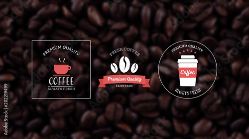 Coffee Badge Titles Stock Template | Adobe Stock