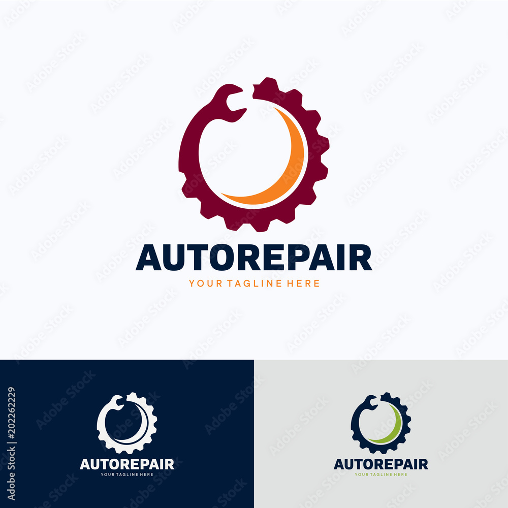 Auto Repair Logo Template Design. Creative Vector Emblem, for Icon or ...