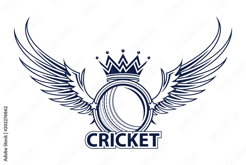 Vector illustration of cricket sport logo Stock Vector | Adobe Stock