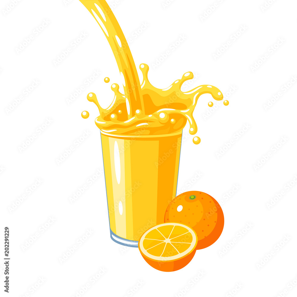 Glass Of Juice Cartoon