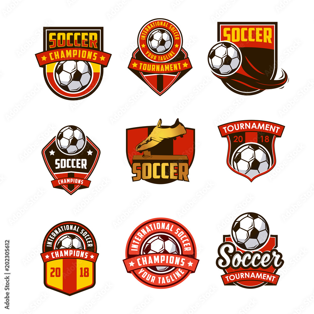 football soccer logo badge design, sport logo Stock Vector | Adobe Stock