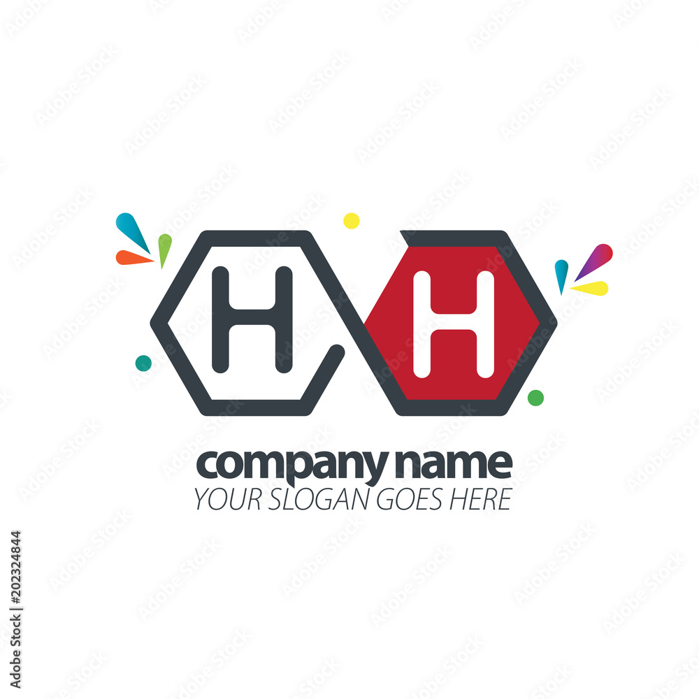 Initial Letter Hexagonal Logo Stock Vector | Adobe Stock