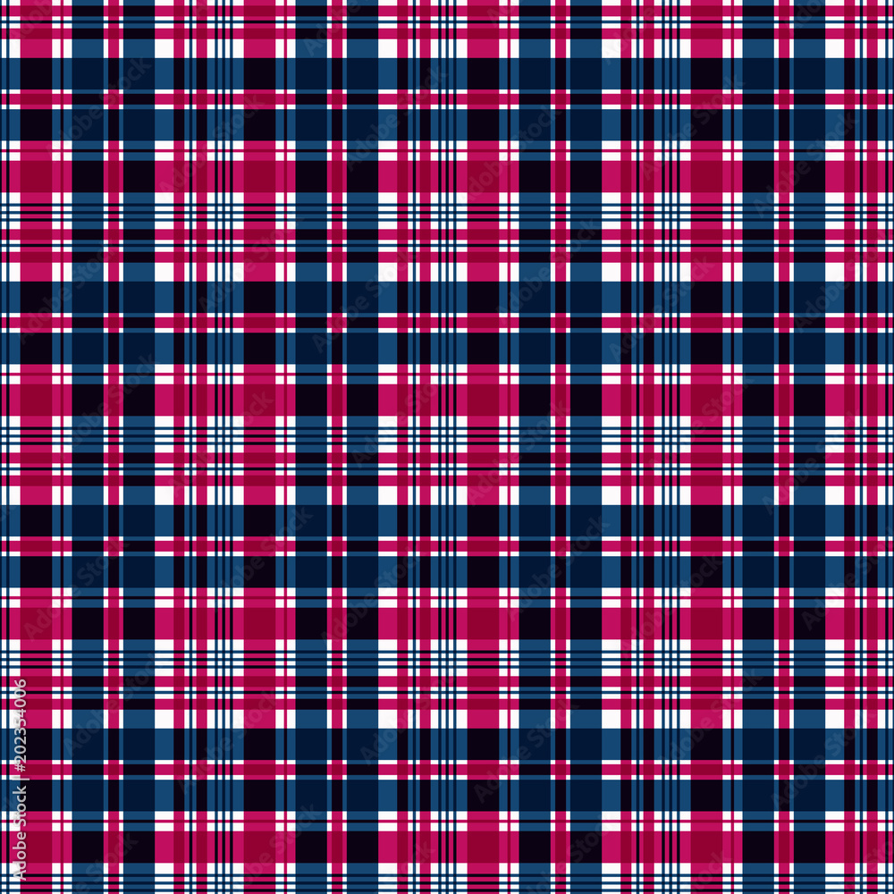 Seamless checkered plaid pattern background. Blue and red plaid . Stock ...