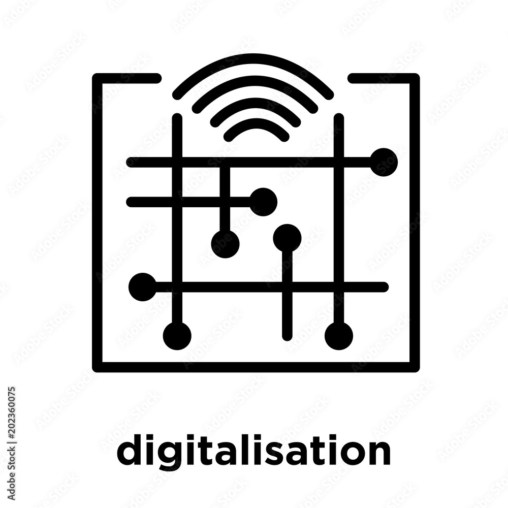 digitalisation icon isolated on white background Stock Vector | Adobe Stock