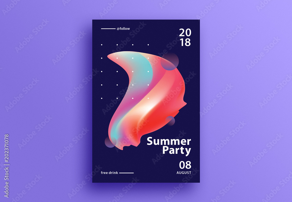 Abstract Event Poster Layout Stock Template | Adobe Stock