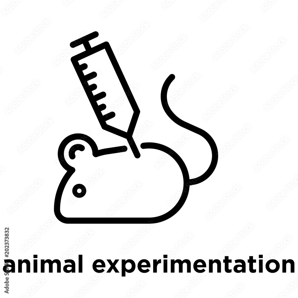 animal experimentation icon isolated on white background Stock Vector ...