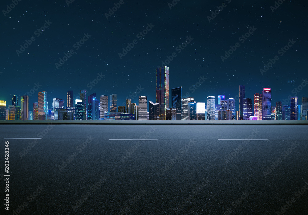 City Street Scene Side View