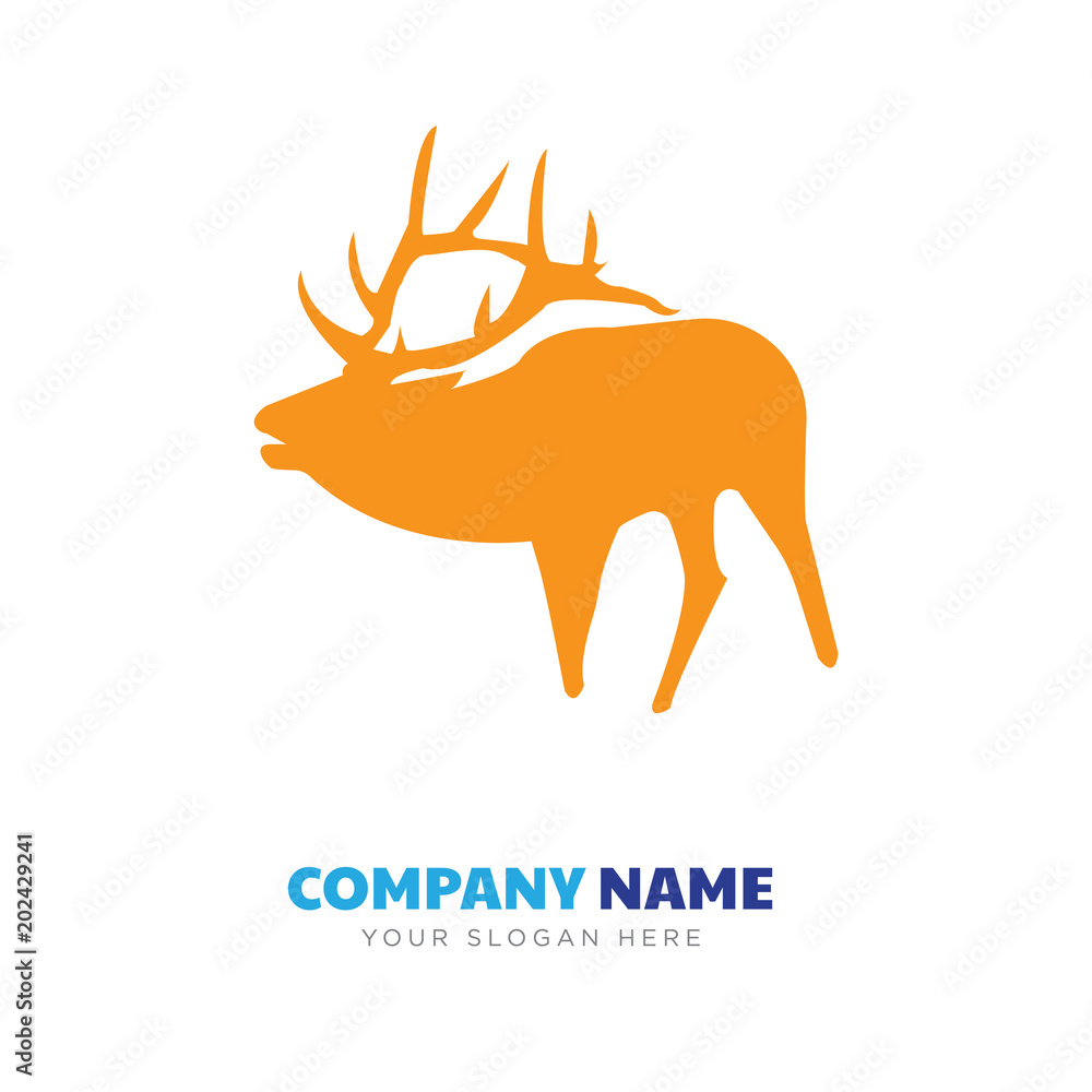 black bull elk company logo design Stock Vector | Adobe Stock