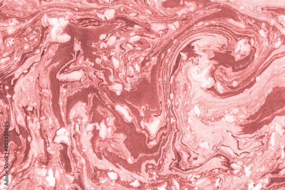 Suminagashi marble texture hand painted with red ink. Digital paper 861 ...
