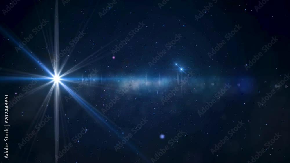 Star Field - animated motion background of star field and lens flares ...