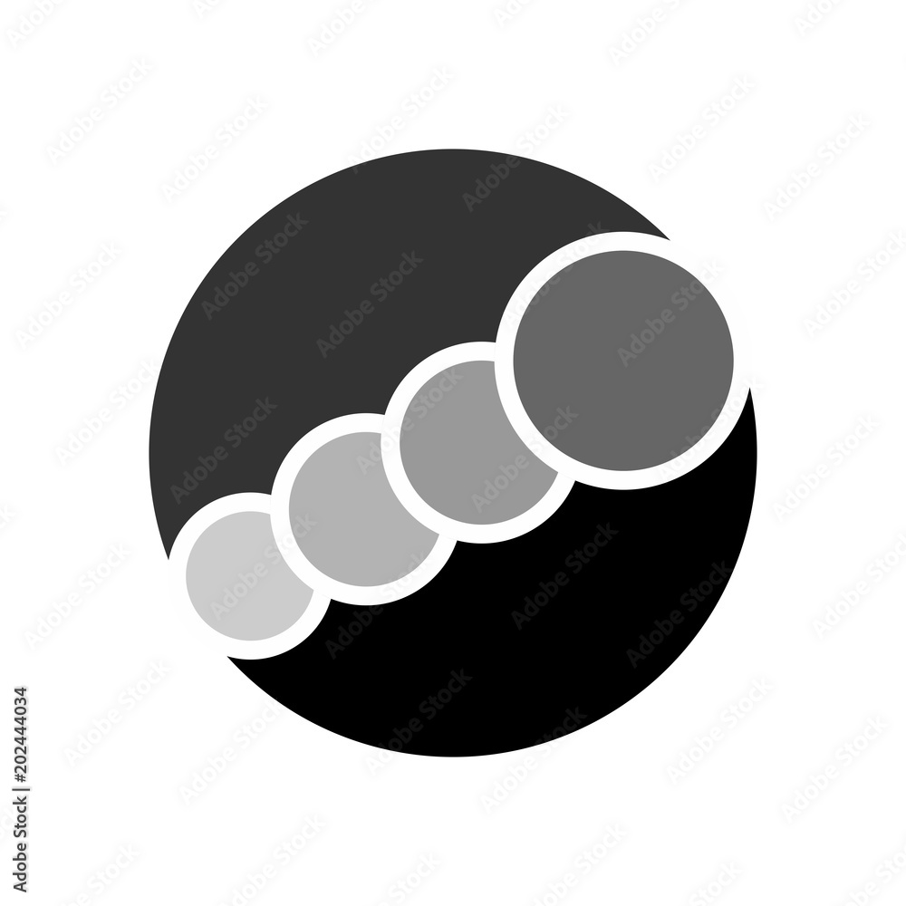 moon phases symbol. logo. vector eps 10. Stock Vector | Adobe Stock