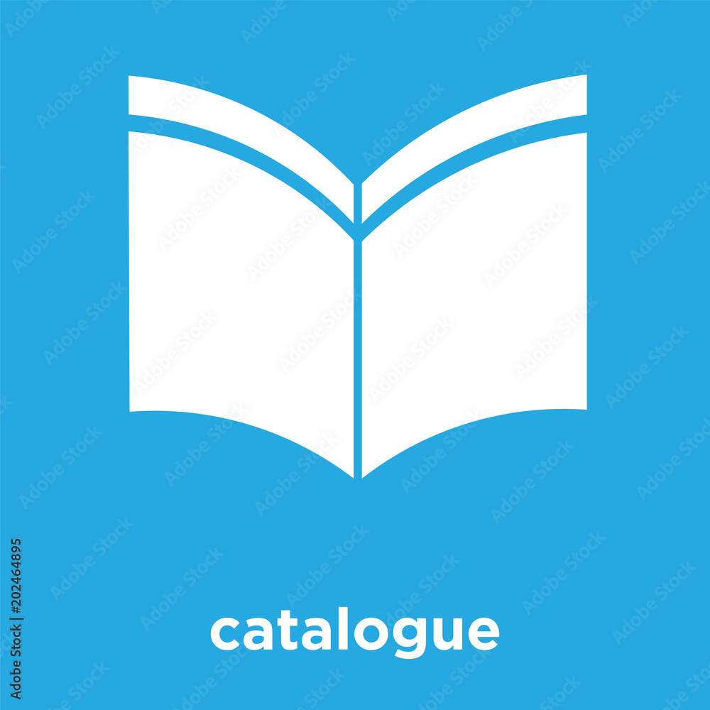 catalogue icon isolated on blue background Stock Vector | Adobe Stock