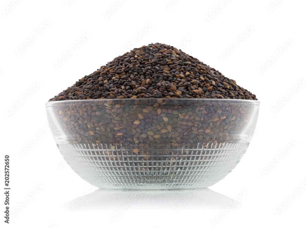 Black Sesame Seeds Also Know as Til or Black Til Isolated on White ...