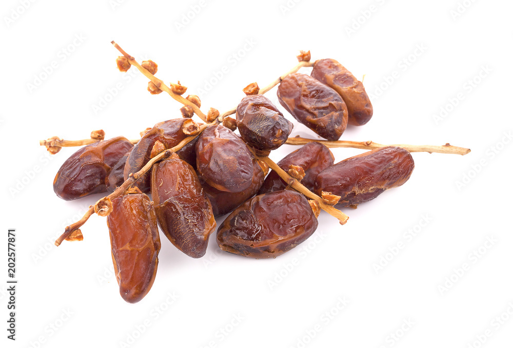dried fruits from date palm isolated on white background Stock Photo ...