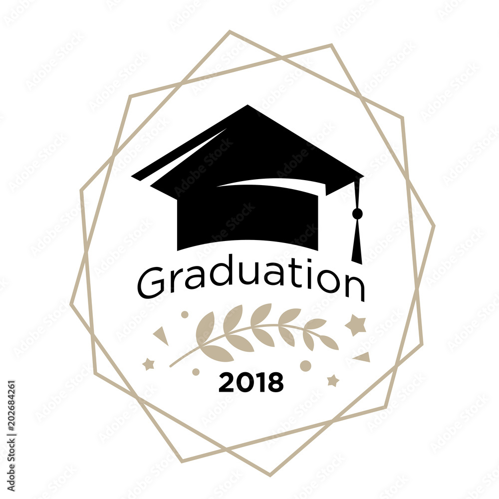 Symbols of graduation. Logo for graduation Stock Vector | Adobe Stock