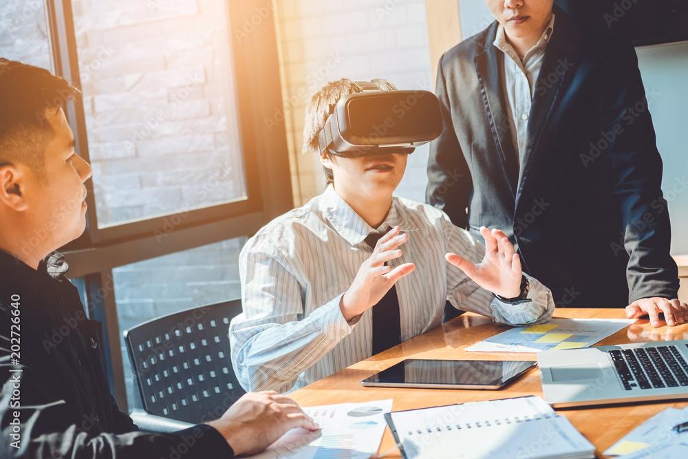 Virtual Business Meeting Planning Strategy Analysis Concept laptop ...