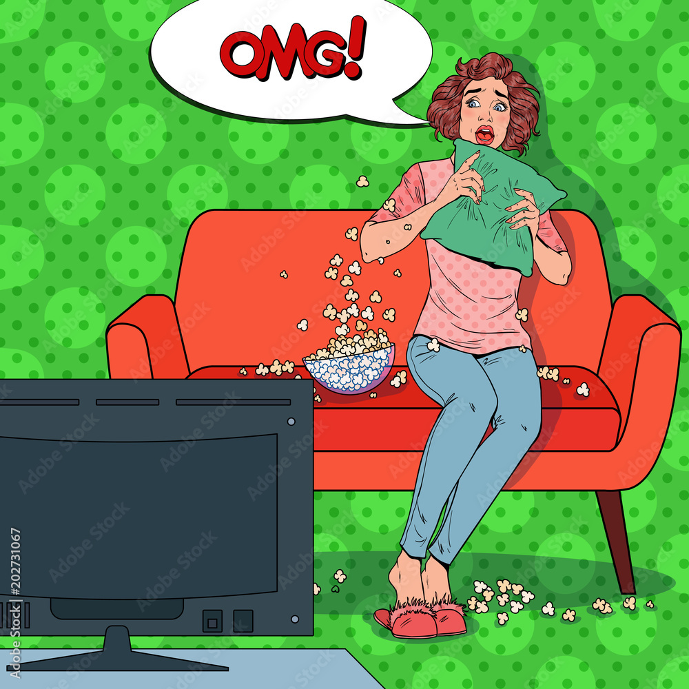 Girl Watching Movies Cartoon