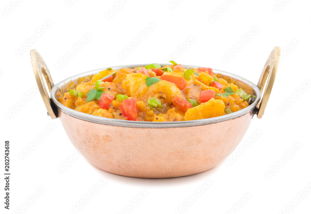 Indian Cuisine Spicy Fried Aloo Also Know as Potato Fry, Potato Curry ...